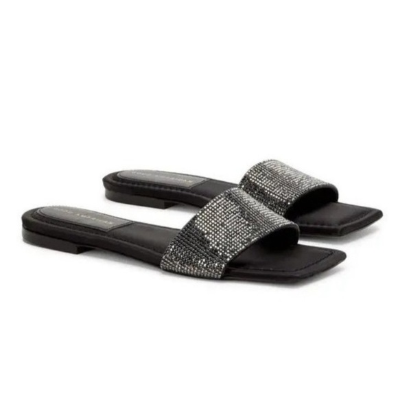 Good American | Shoes | Good American Crystal Crush Standout Slide ...